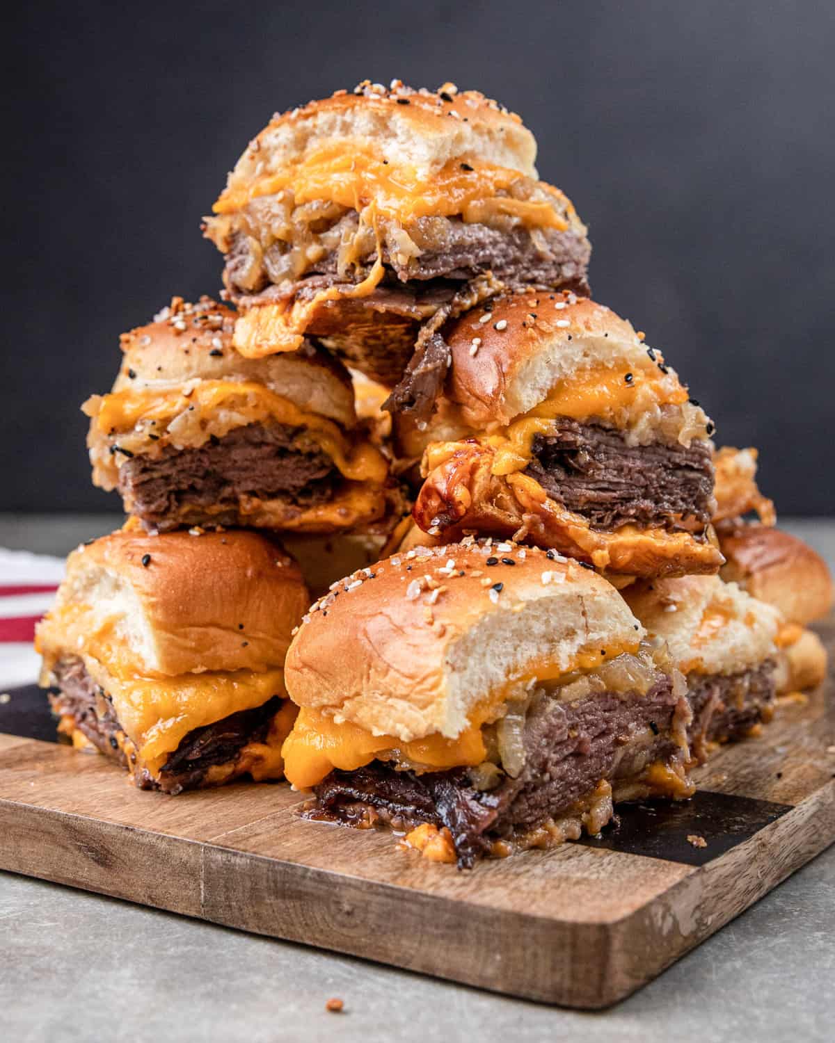 Easy roast beef and cheddar sliders