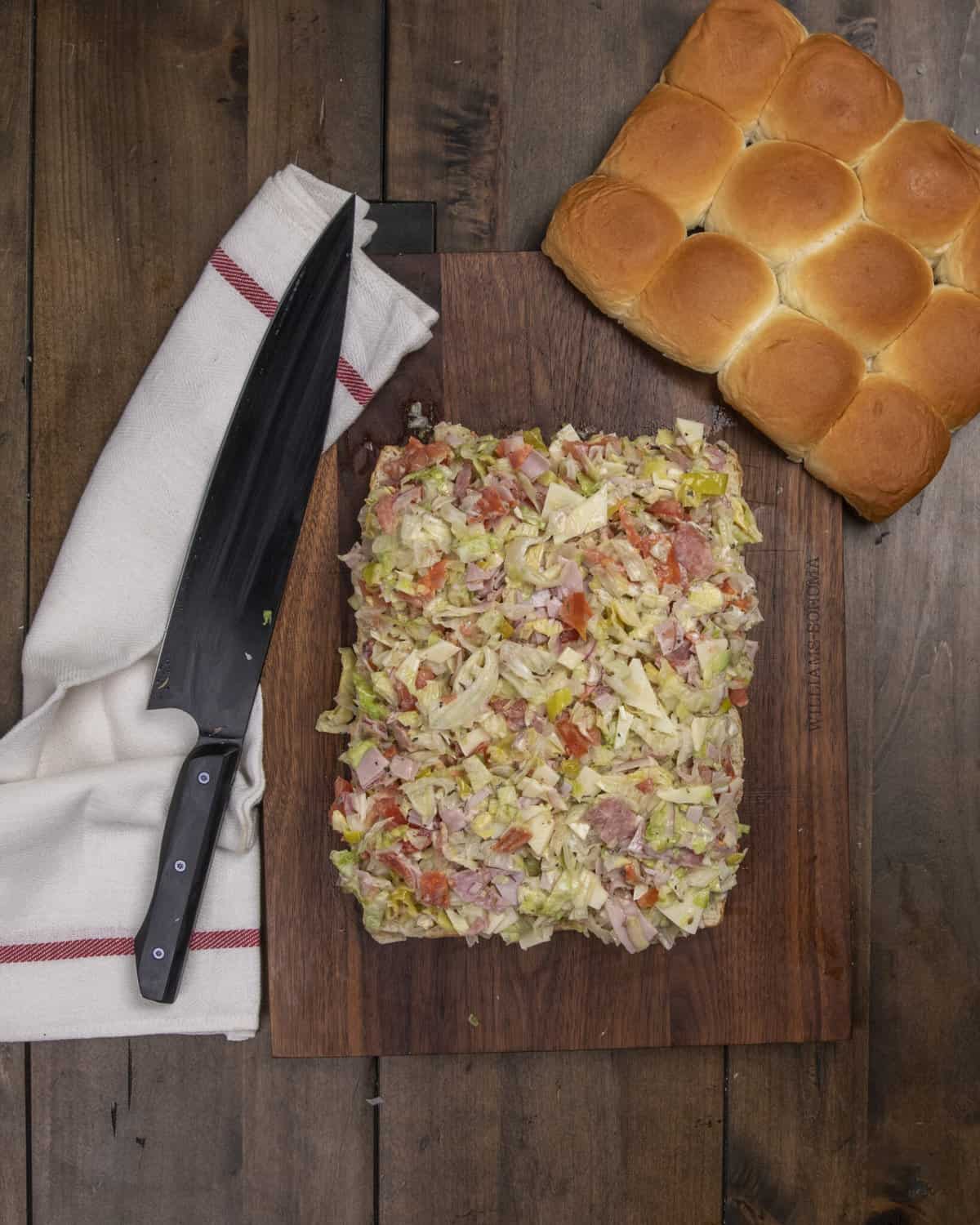 Easy chopped Italian grinder sliders