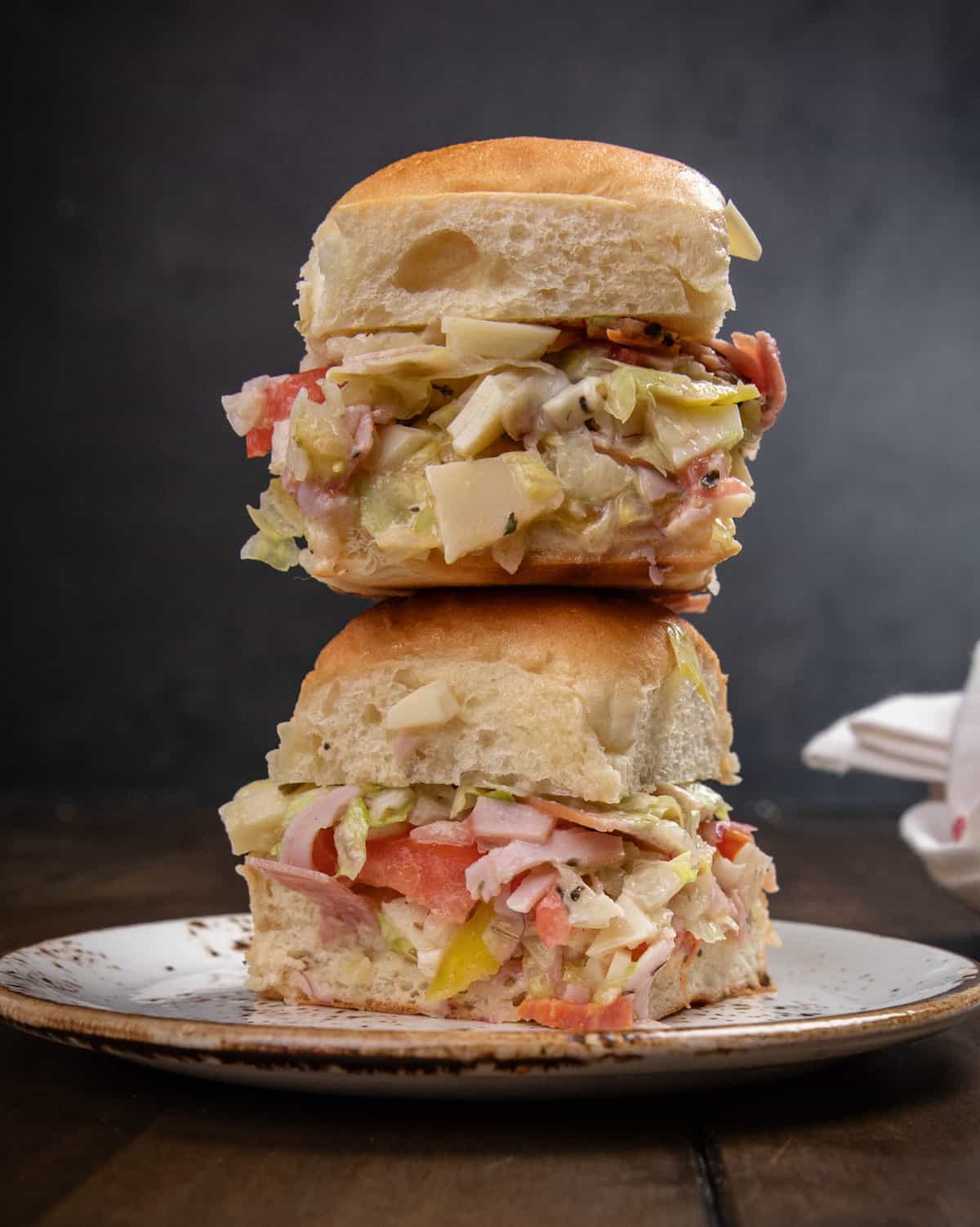 Easy chopped Italian grinder sliders