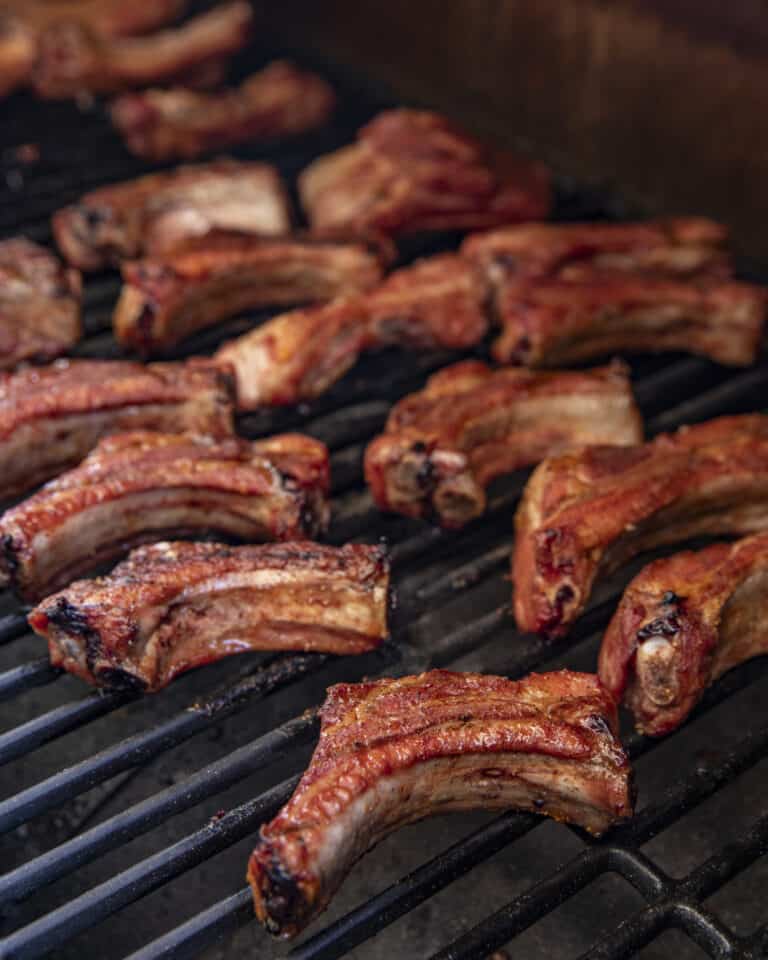 Smoked party style bbq ribs