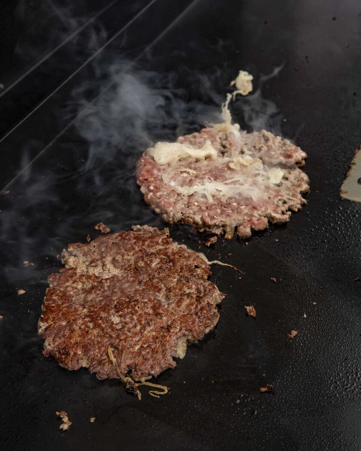 Oklahoma Style Onion Smash Burgers