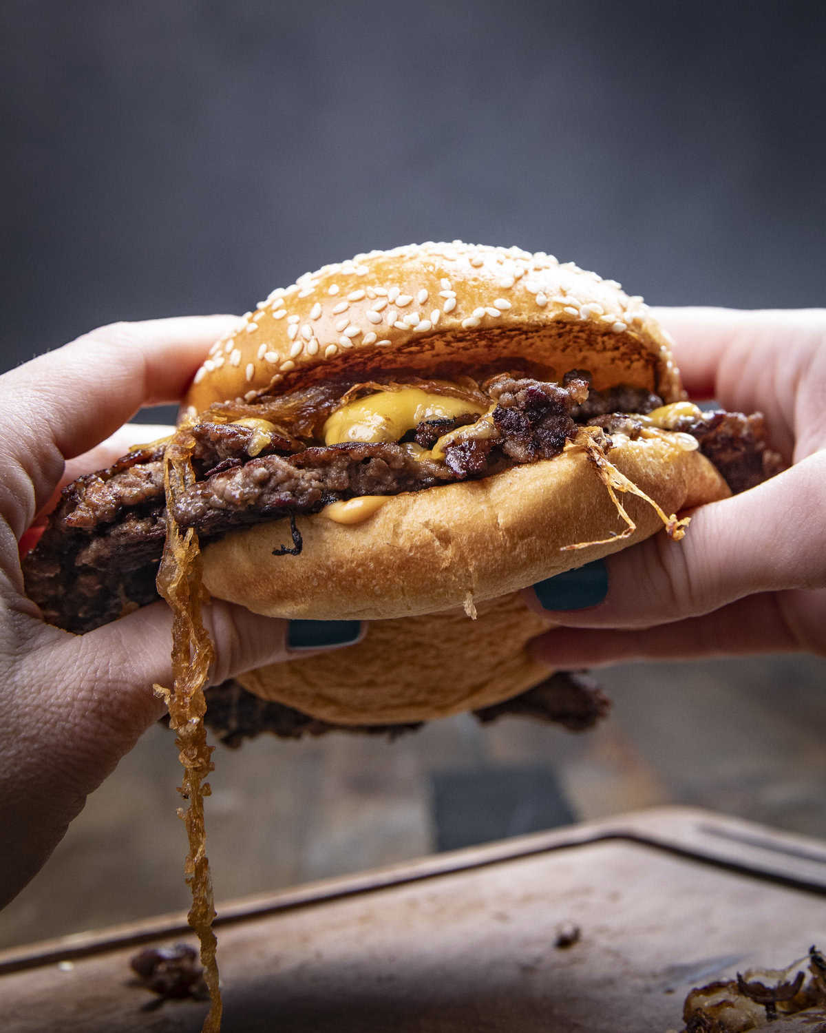 Oklahoma Style Onion Smash Burgers
