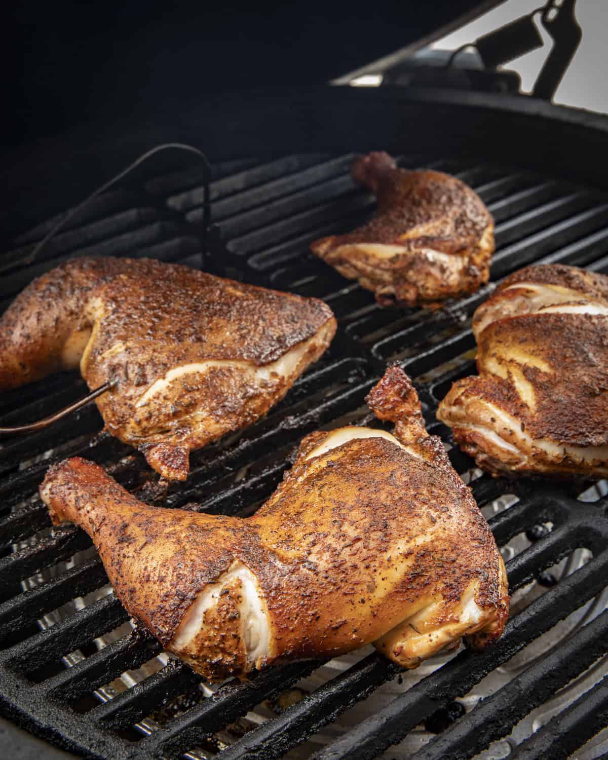 Grilled BBQ Chicken Leg Quarters (Crispy and juicy)